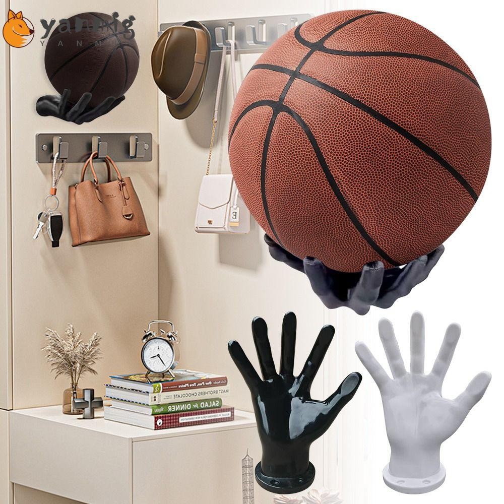YANMIG Basketball Storage Rack, Wall Mounted Multi-purpose Football ...