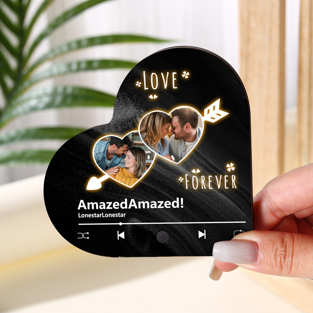 Customized Photo Fridge Magnet Wooden Acrylic Personalized Music Fridge ...