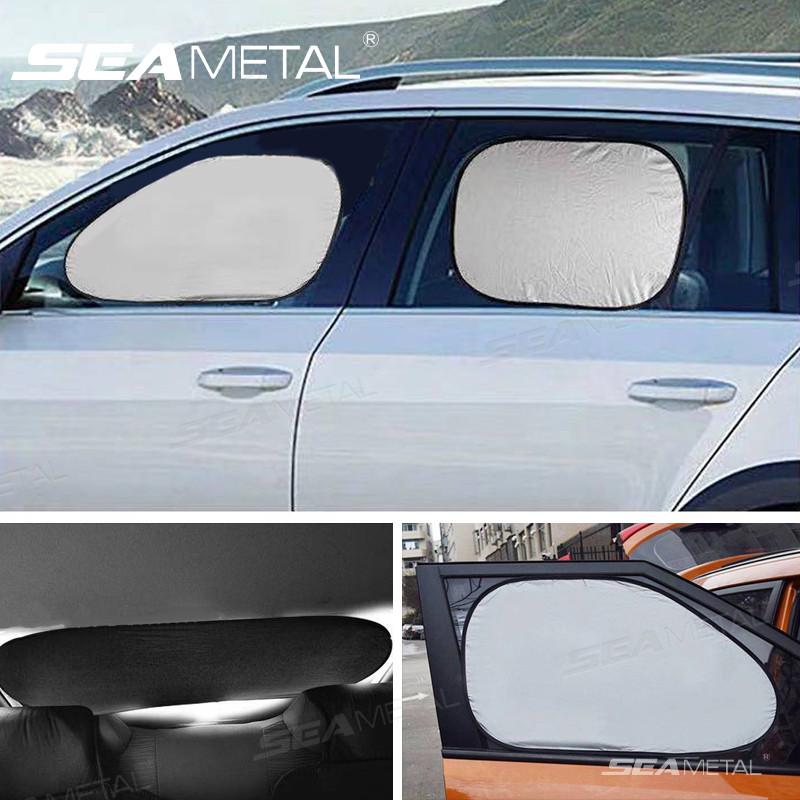 SEAMETAL Car Window Sun Shade Foldable Front Back Side Window Sunshade ...