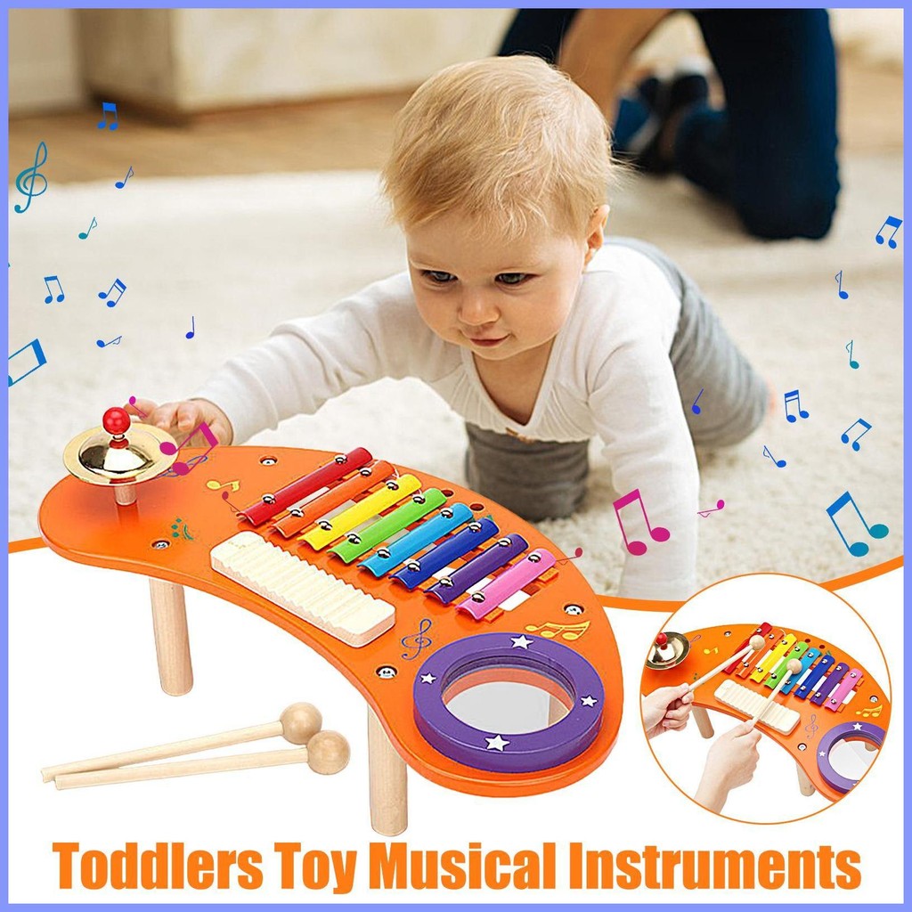 Wooden Xylophone for Kids Wooden Multifunctional Instrument Toys Cute ...
