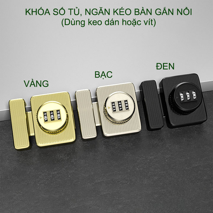 New generation door and desk drawer digital lock, rotating opening, uses screws from the inside ...