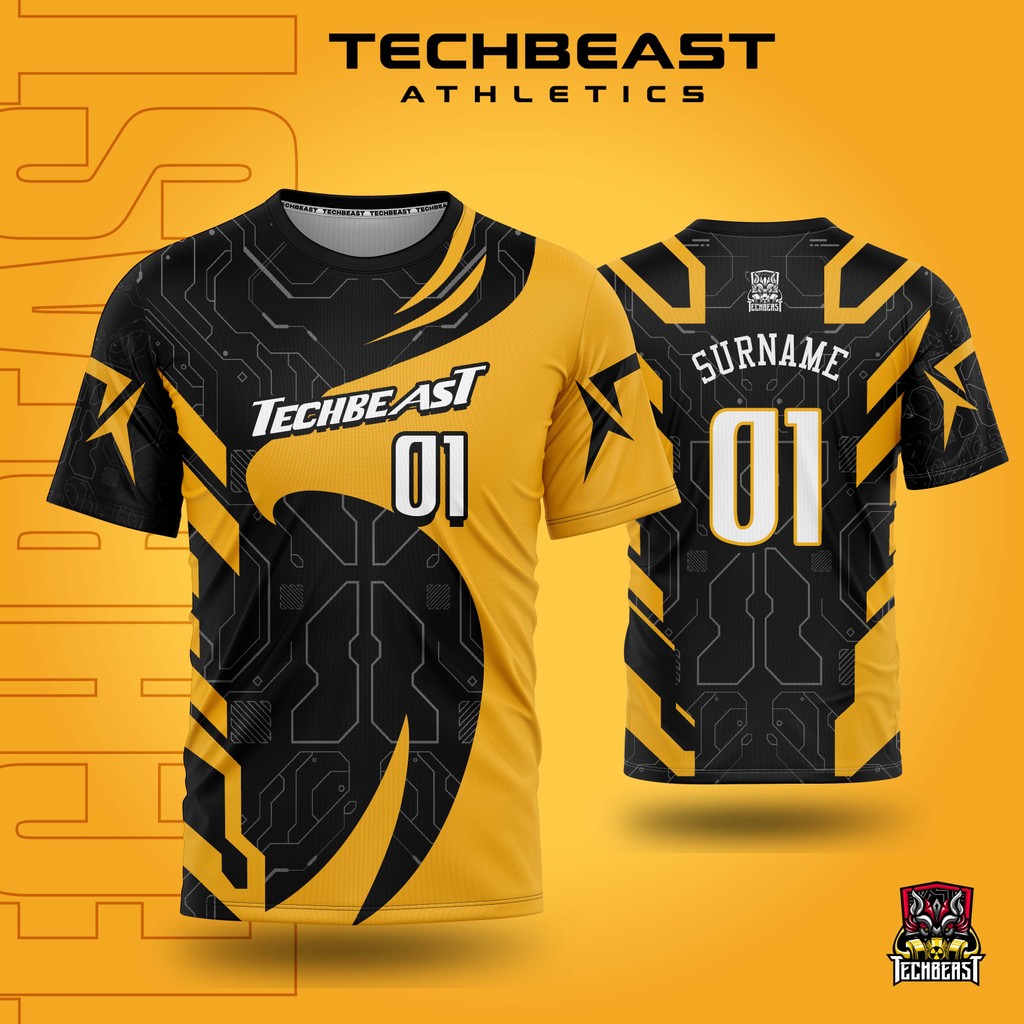 Airstrike Mecha T-shirt Full Sublimation Jersey Techbeast ( CUSTOM NAME + NUMBER ) | Shopee Malaysia