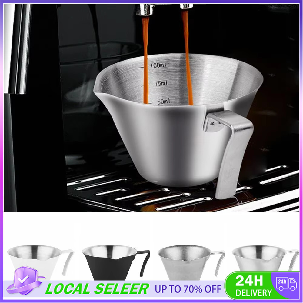 100ml Coffee Espresso with Scale Measuring Cup Stainless Steel ...