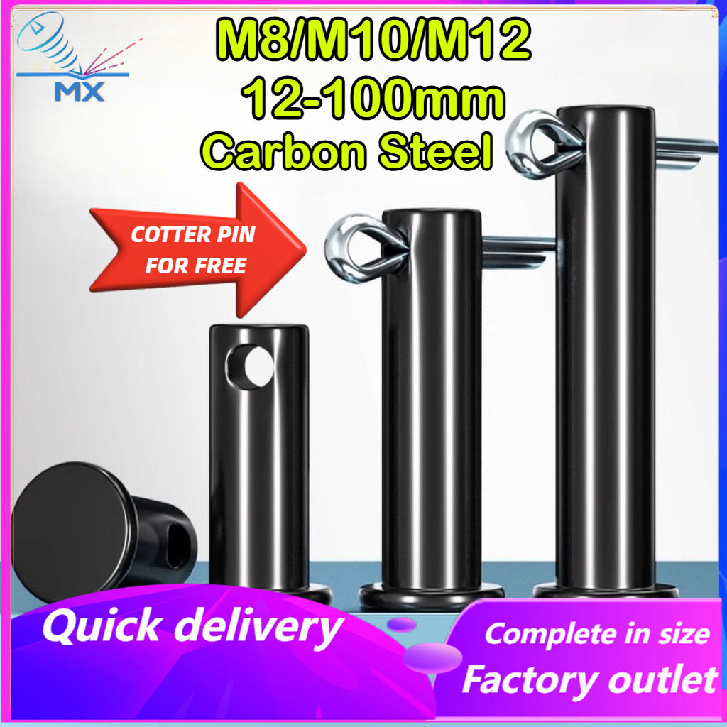 [MX1] M8/M10/M12 with Hole Pin Shaft Flat Head Cylindrical with Hole ...