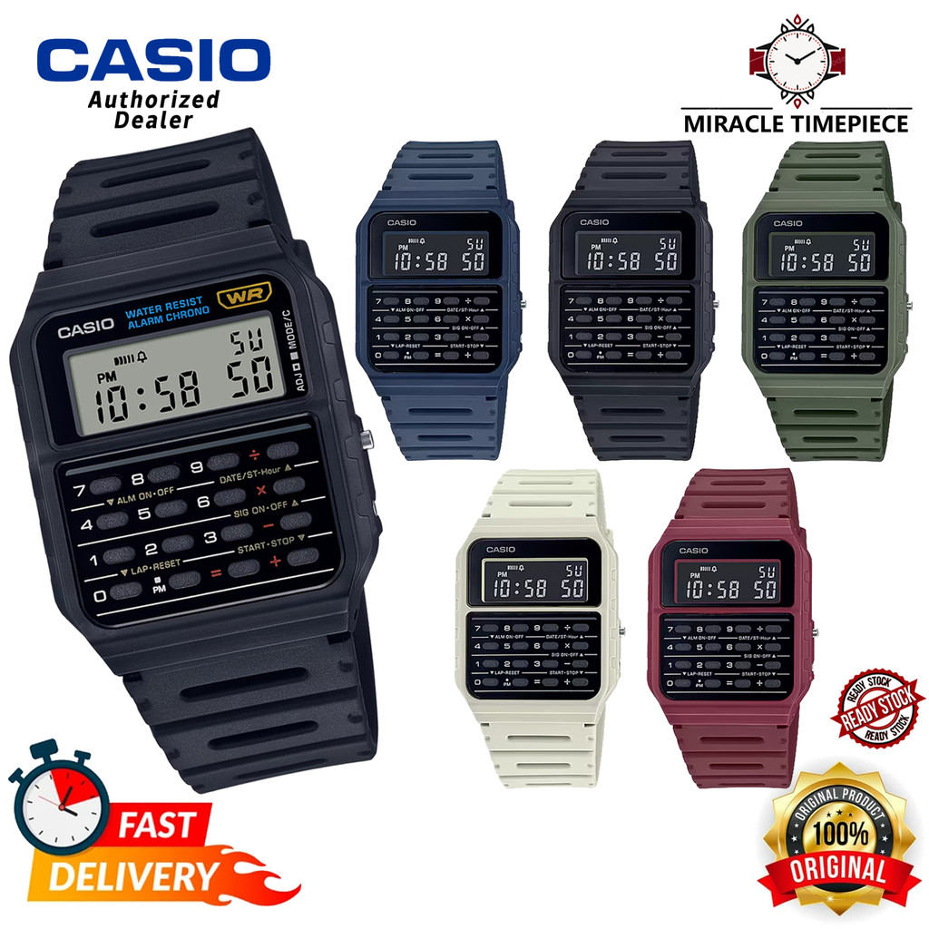 Casio CA-53WF Calculator Digital Mens Watch Original CA-53WF-1B / CA-53WF-2B / CA-53WF-8B / CA ...