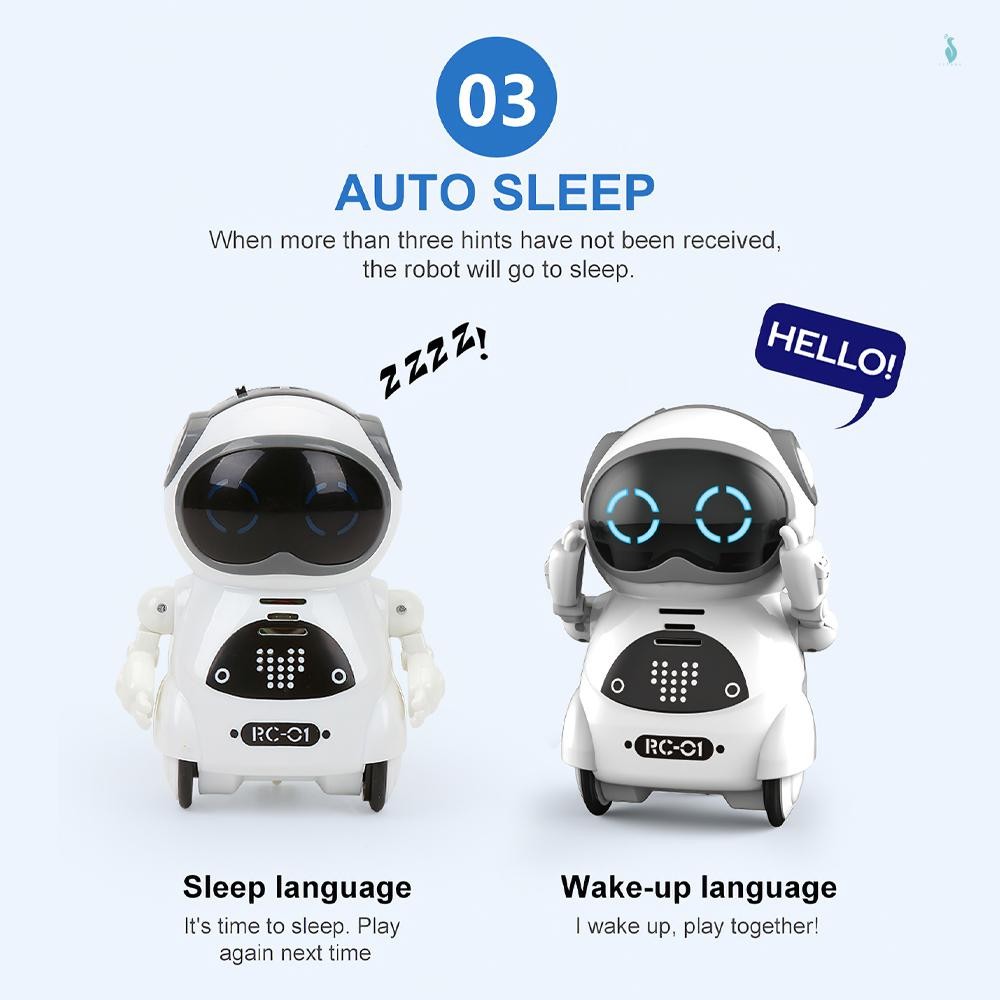 939A Pocket Robot Talking Interactive Dialogue Voice Recognition Record ...