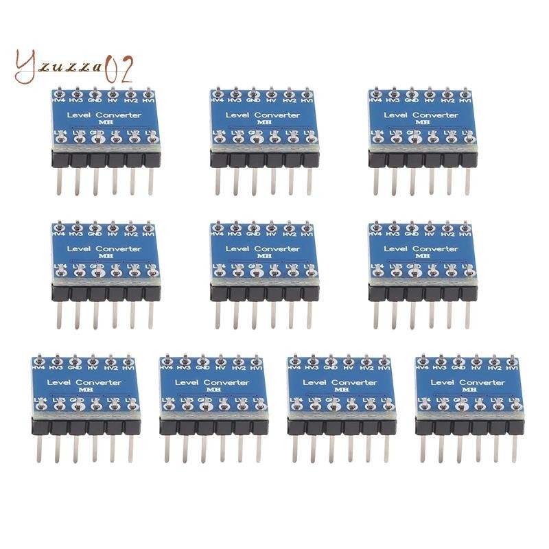 10Pcs 4 Channel IIC I2C Logic Level Converter Bi-Directional Module 3.3V to 5V Shifter for (Pack ...