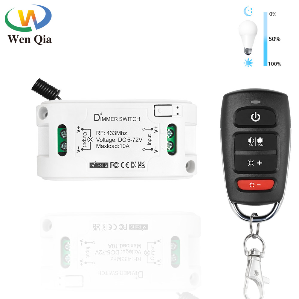 433Mhz DC 5V 12V 24V 30V Wireless Dimmer Light Switch,10A Mini Relay ...