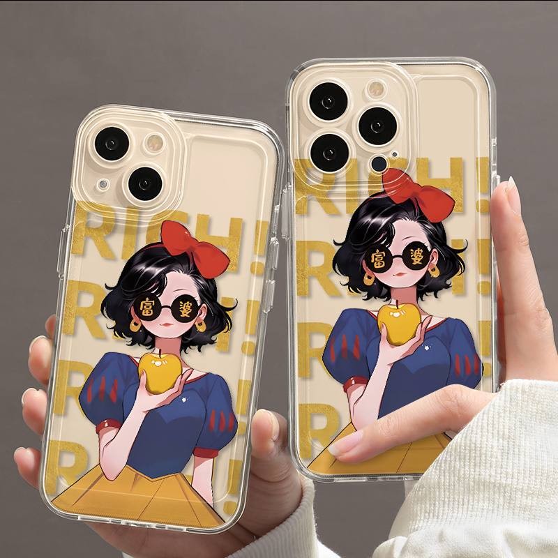 Rich design wealth Snow White cartoon casing transparent cheap good ...