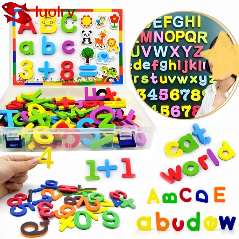 LUOLRV Magnetic Letters Number, Uppercase/Lowercase Number Fridge ...