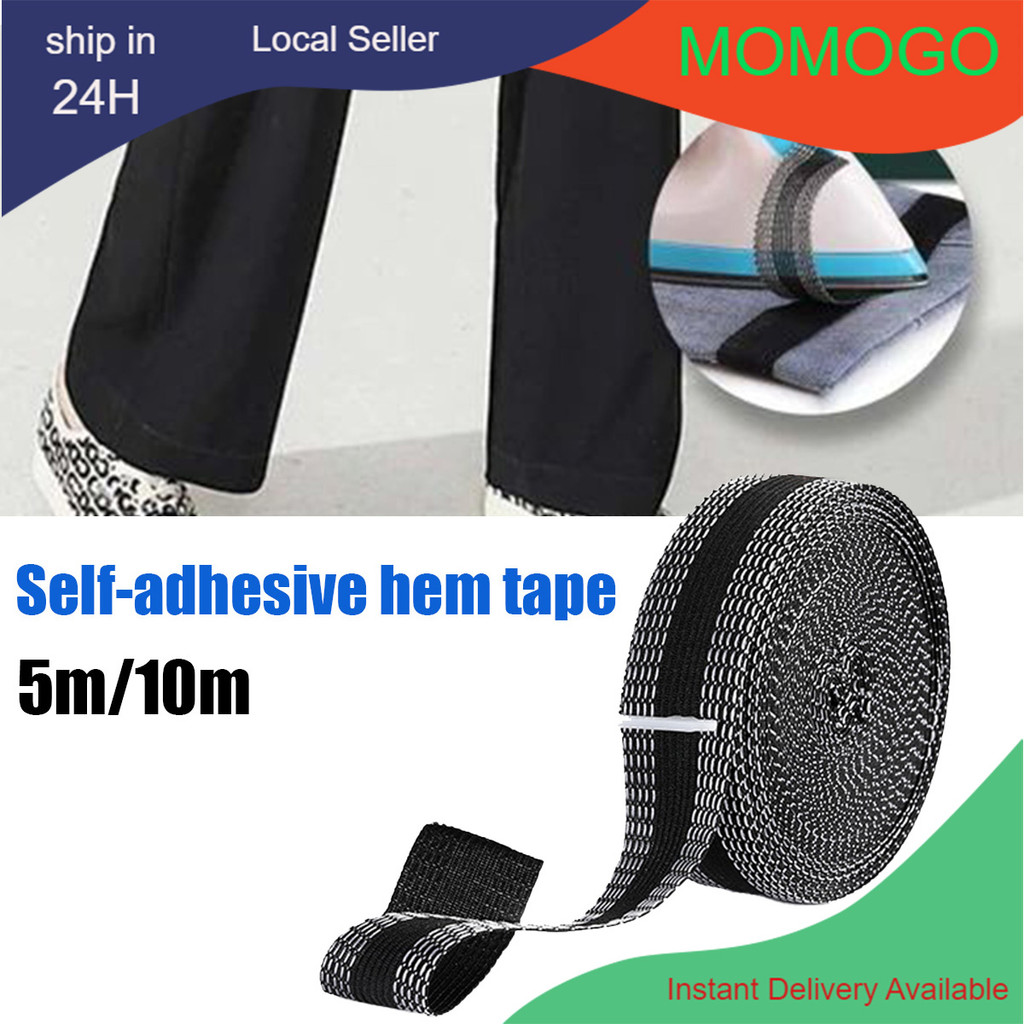 Self-Adhesive Pants Hem Paste Tape Trouser Edge Paste Iron-on Pant Shorten Repair Jean Hemming ...