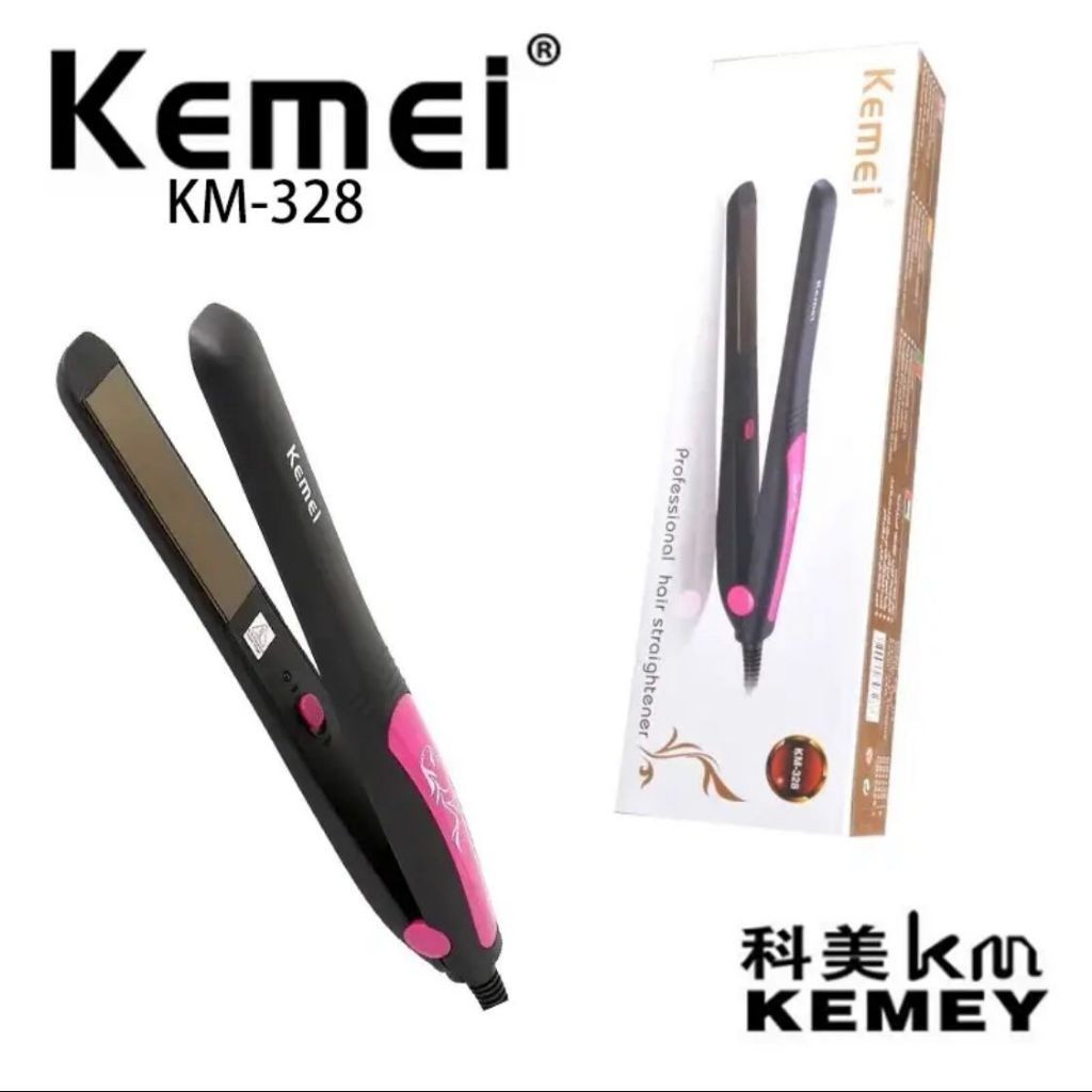 Kemei KM-328 Professional Hair Straightener Electric Wet / Dry Straightening Ceramic Flat Iron ...