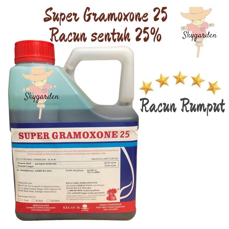 4L Racun sentuh 25% Racun Rumput&Lalang/Herbicide/Rumput sambau ...