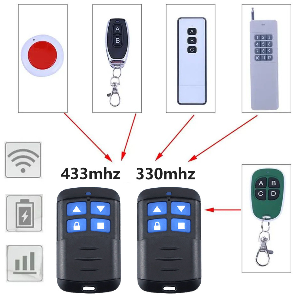 433MHz 330MHz Remote Control Waterproof Clone for Auto Gate Rolling ...