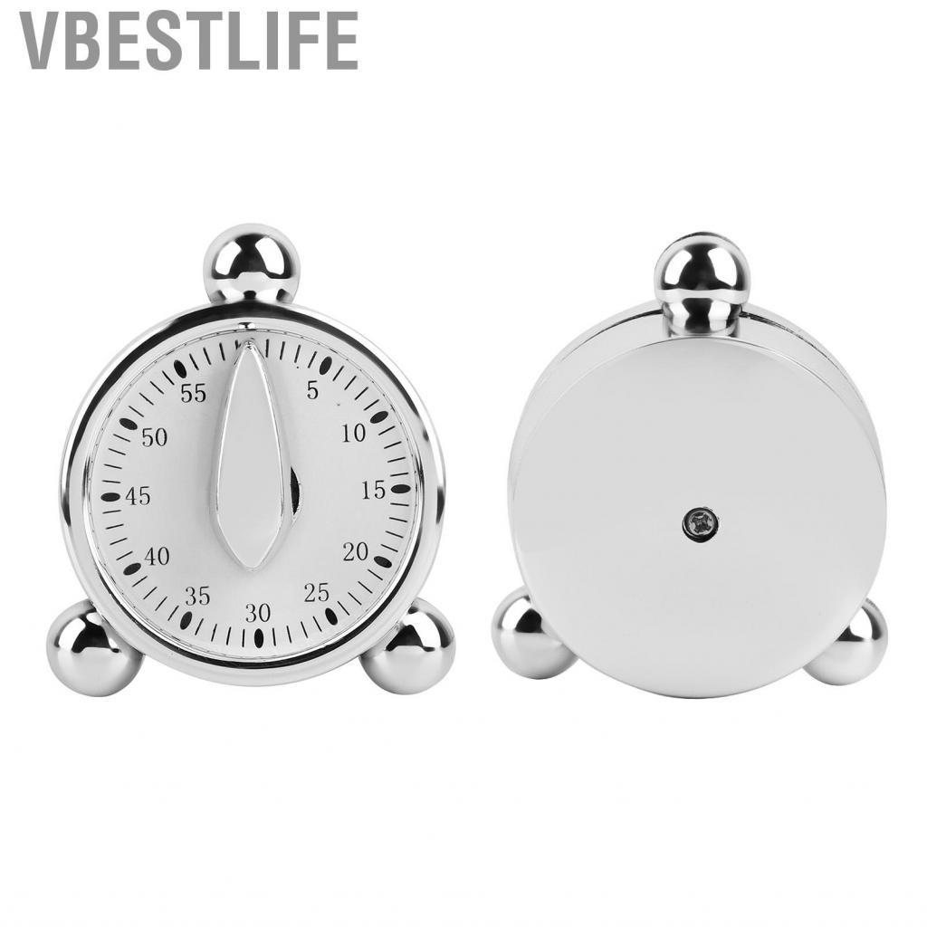 VBESTLIFE 60 Minutes Kitchen Timer Stainless Steel Egg Shaped ...
