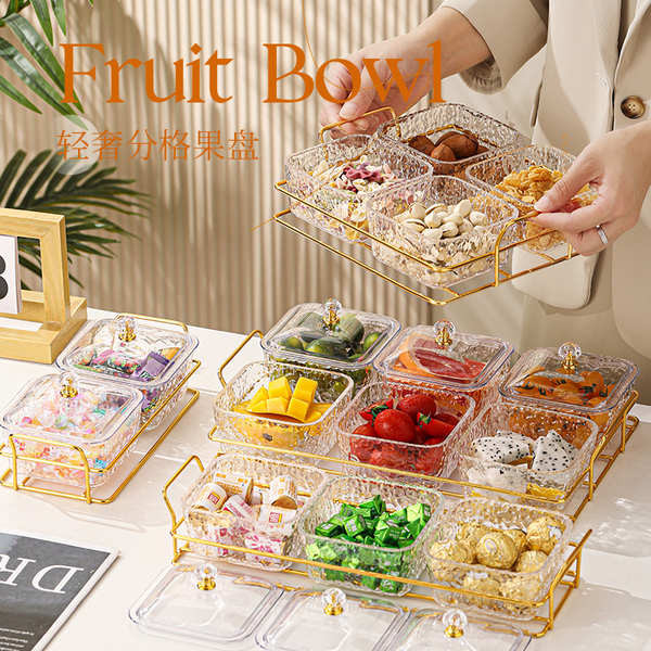 desert tray dessert tray with cover Pinggan buah plastik mewah Eropah ...