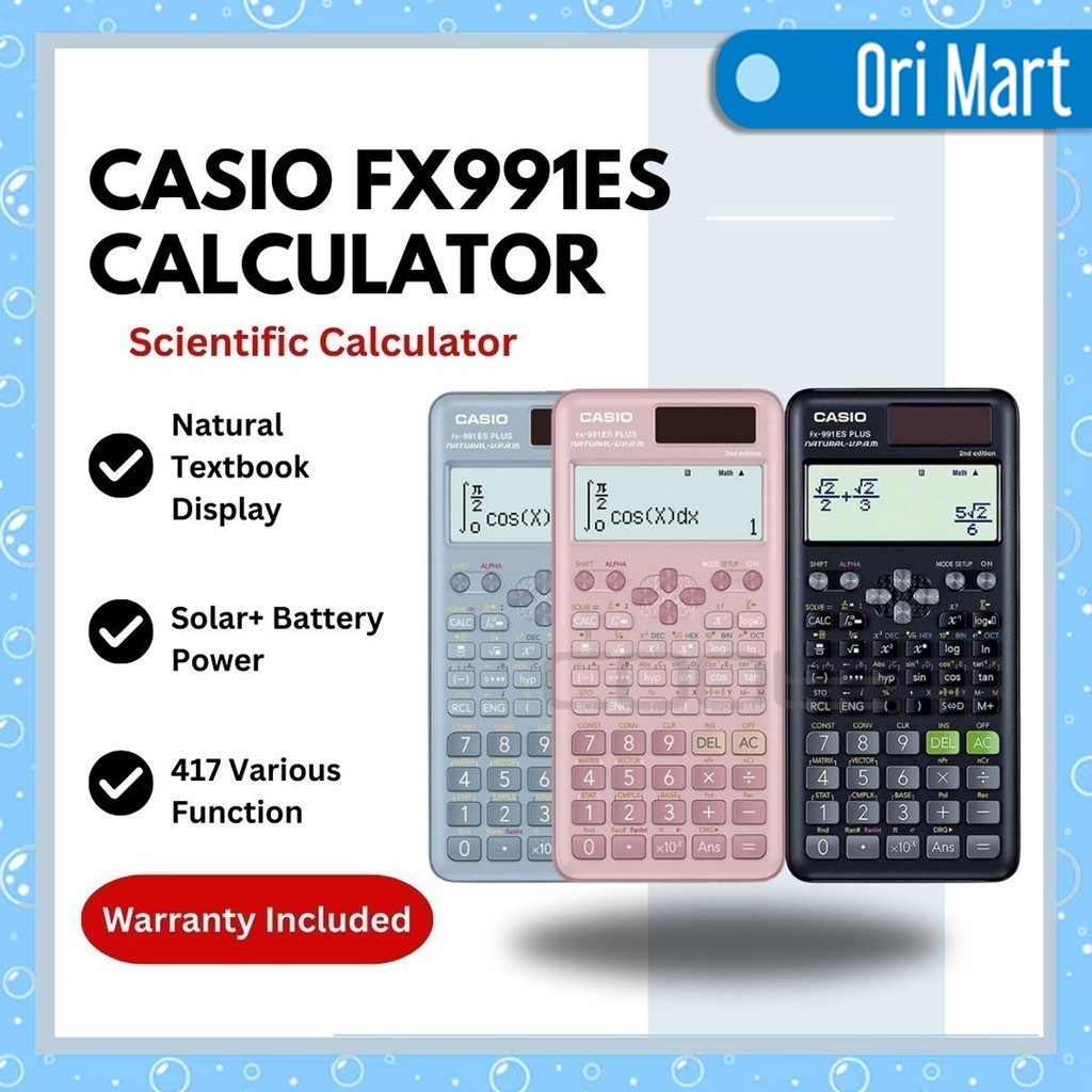 【COD】Fx-991ES Scientific Calculator CASIO Plus Solar Portable ...