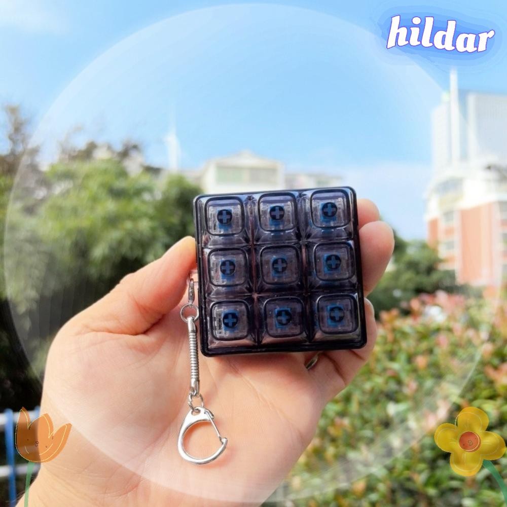HILDAR Fidget Keychain, DIY Keyboard Keys Button Finger Keyboard Caps ...