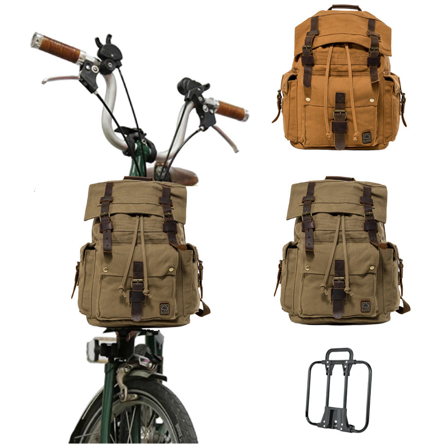 Litepro Retro Bicycle Canvas Bag Fashionable Large Capacity Outdoor ...