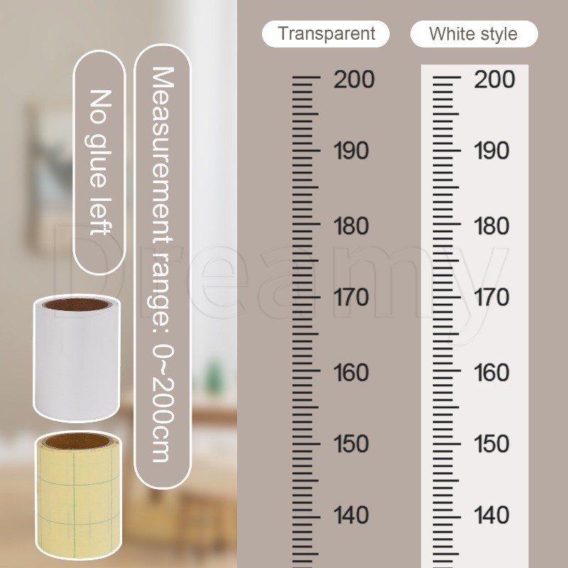 3Pcs 2M Height Measuring Sticker - High Precision, Removable ...