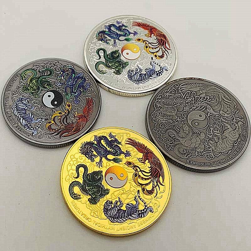 Four Mythical Beasts Tai Chi Auspicious Beasts Qinglong White Tiger ...