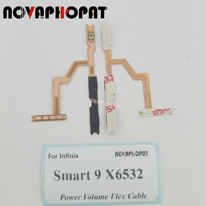 Novaphopat For Infinix Smart 9 X6532 Power On Off Volume Up Down Ribbon Power Button Flex Cable ...