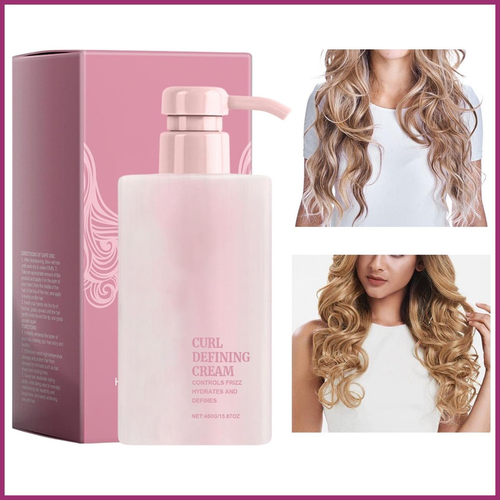Lightweight Curl Cream Styling Cream Hydrating Curl Cream 450ml Hair ...