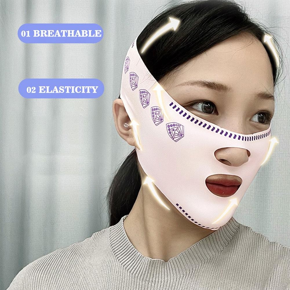 Double-deck Face Lifting Belt V Line Face Shaper Cheek Chin Lift Up ...