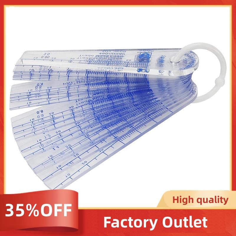 Plastic Feeler Gauge 0.05mm to 3mm Metric -Measuring Tool 21 Leaf ...