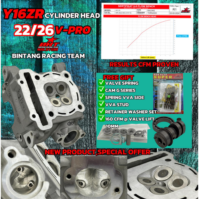 BRT RACING Y16ZR Y16 [ 22/26MM ] VPRO V-PRO BORDING CNC PORTING ...