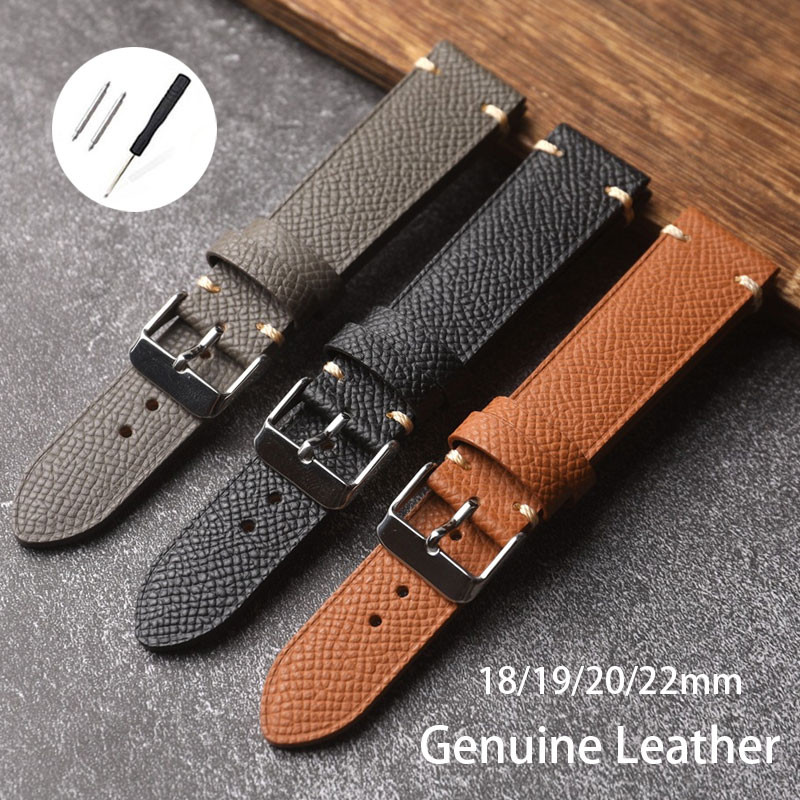 Vintage Genuine Leather Watch Band 18mm 19mm 20mm 22mm Top Layer Cow ...