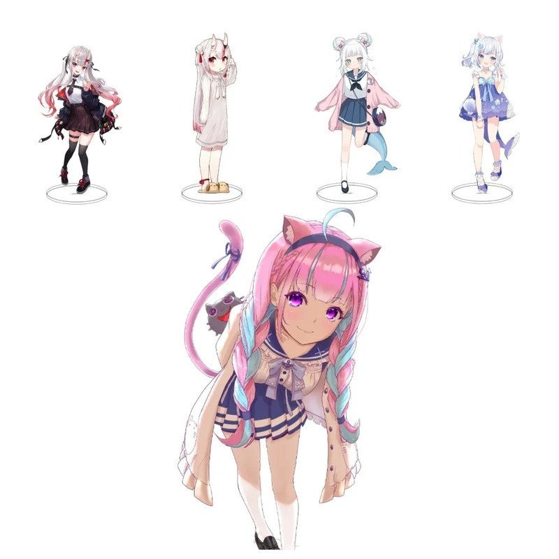Anime Hololive Vtuber 15cm Okayu Nekomata Korone Inugami Acrylic stand ...