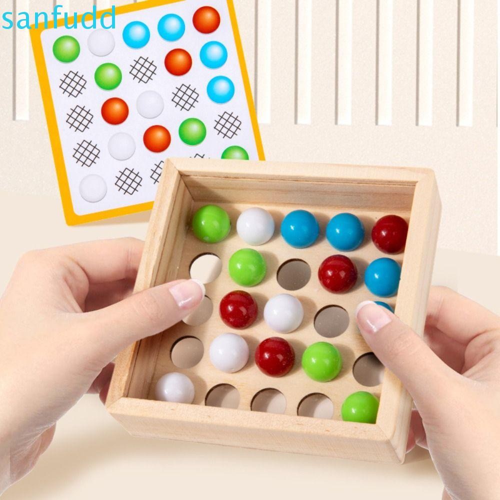 SANFUDD Montessori Clip Beads Toy, Rolling Bead Puzzle Bead Color ...
