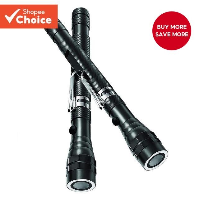 Extendable Telescoping Strong Magnetic LED Flashlight Pickup Tool with ...