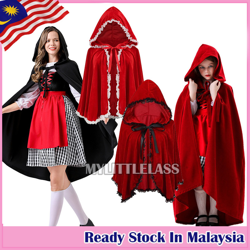 MYLITTLELASS Children Adult Hoodie Cloak Red Riding Hood Classic Red ...