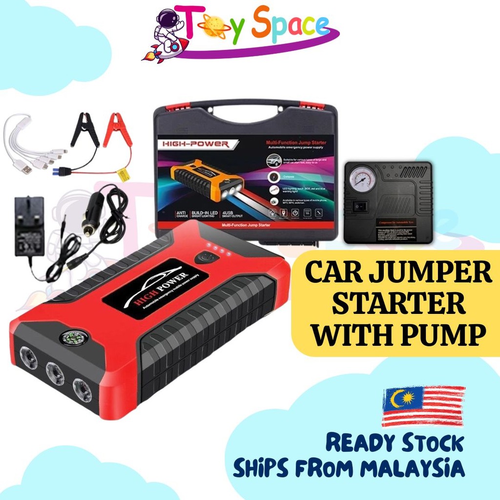 TOYSPACE🚀 Jumper Kereta Powerbank Car Jumper Starter Powerbank Car ...