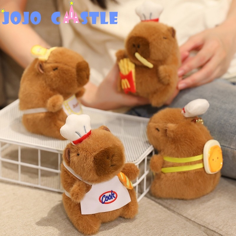 JOJO CASTLE Cute Capybara Pendant Plush Toys Angel Cook Capibara ...
