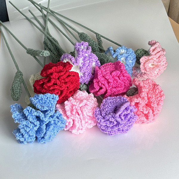 flower crochet bunga crochet bunga crochet bouquet Bunga tulip rajutan ...