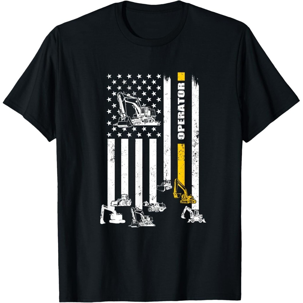 Heavy Equipment Operator Usa Flag Operator Gift Unisex T-Shirt | Shopee ...