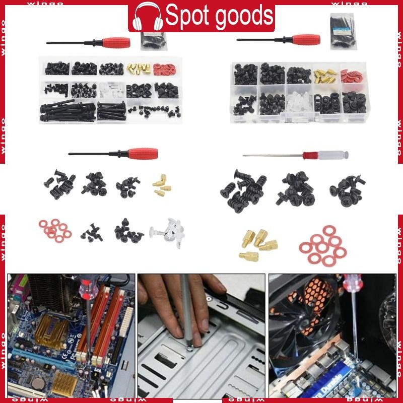 WIN Computer Screws Motherboard Standoffs Assortment Kit with Storage ...