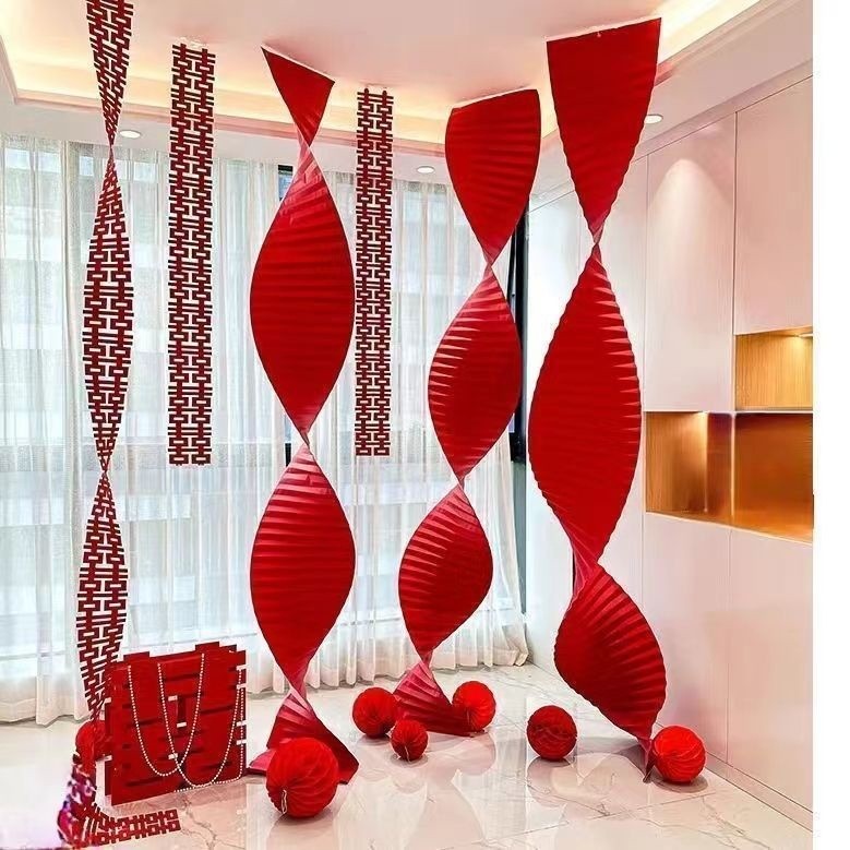 Ready Stock Wedding Props Foldable Corrugated Paper Wave Origami ...