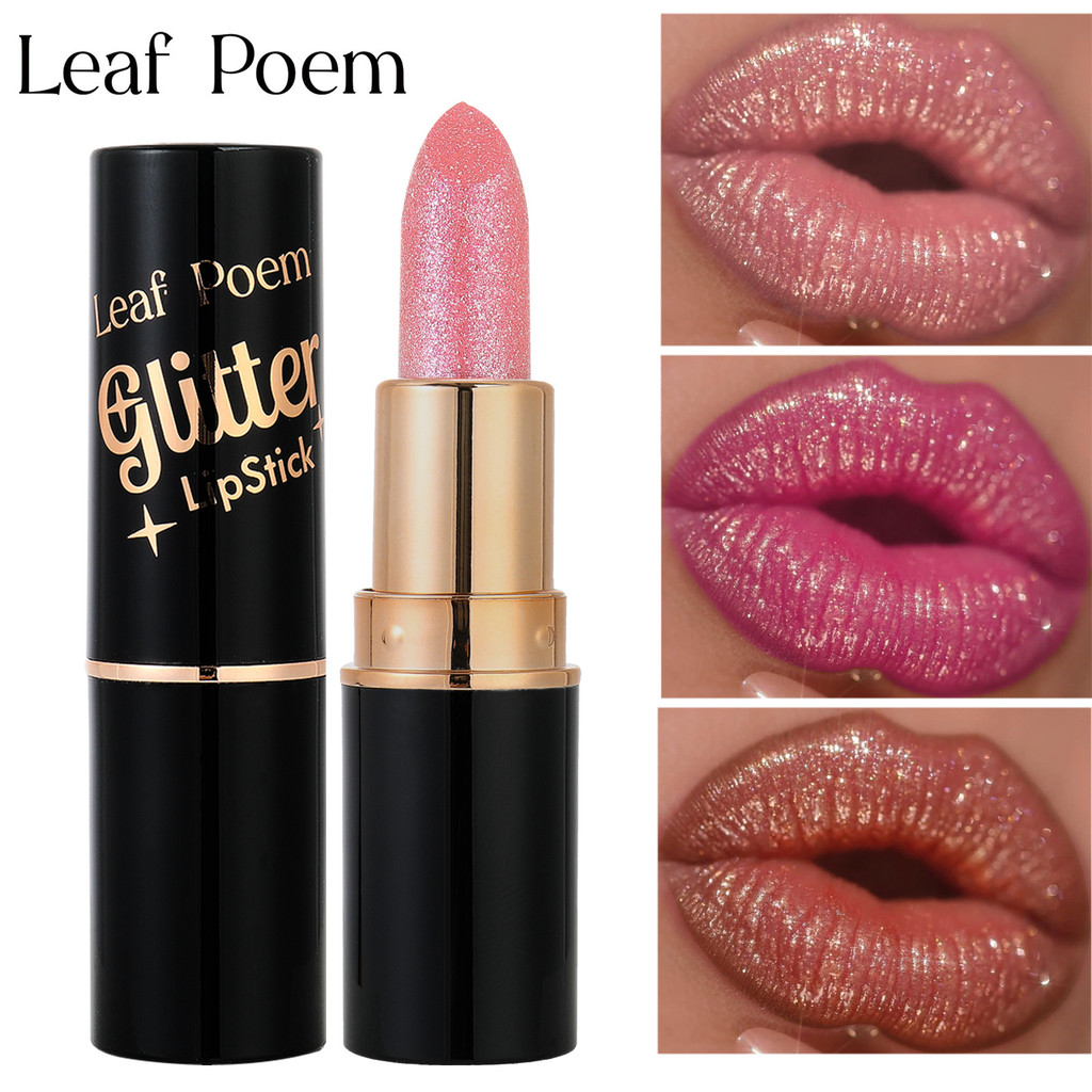 Leaf Poem 6-color Metallic Pearlescent Lipstick Explosive Lip Glaze ...