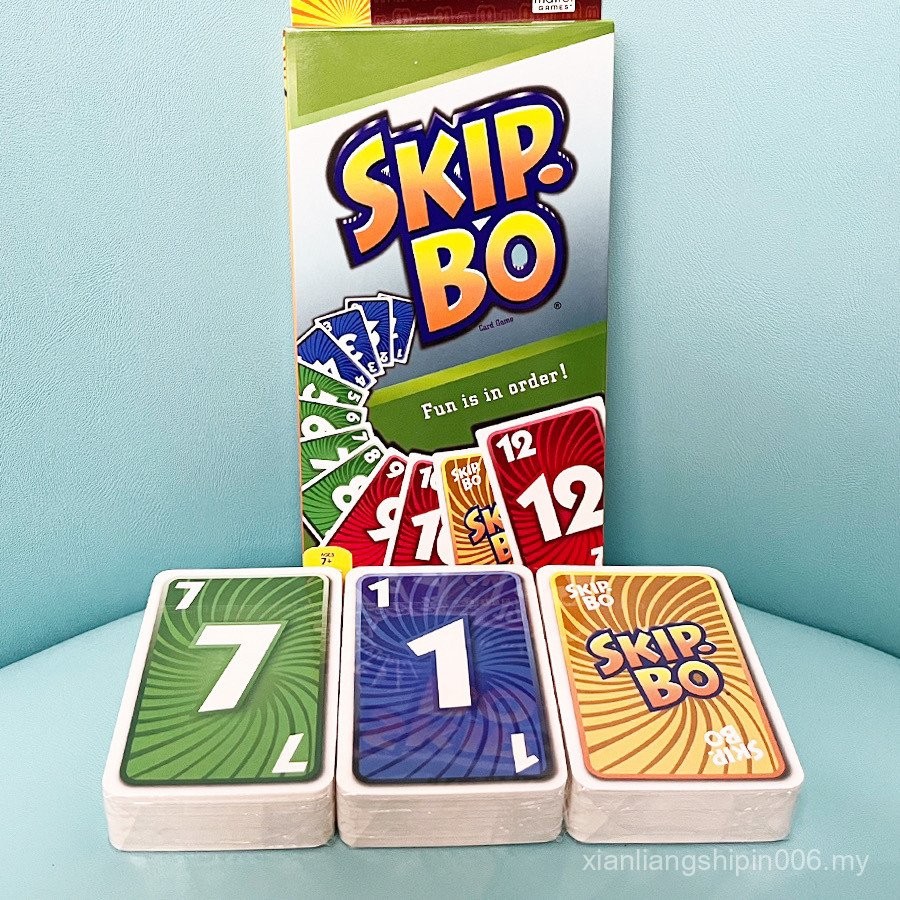 Overseas Version UNO Solitaire SKIP-BO English Version Board Game ELQF ...