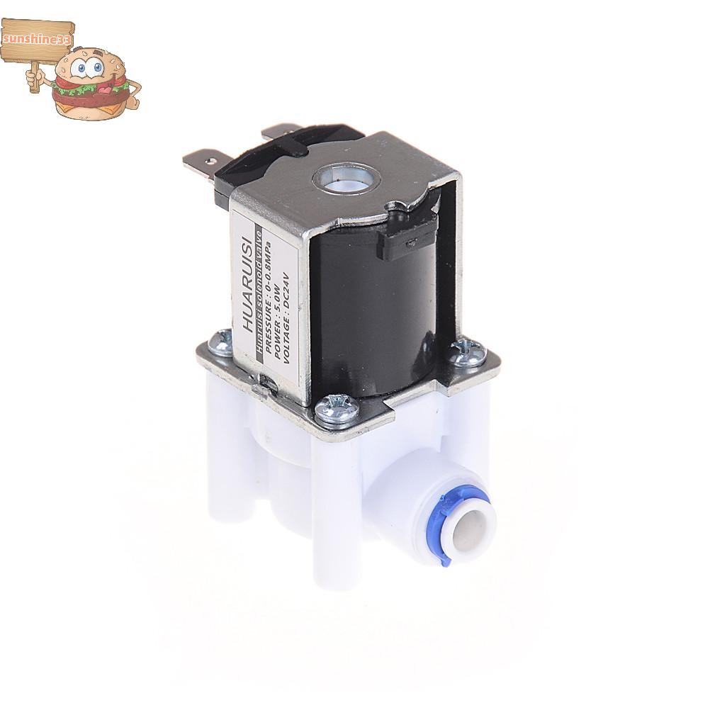 sun Electric Water Valve 24V DC Solenoid Valve 1/4" Hose Connection RO ...