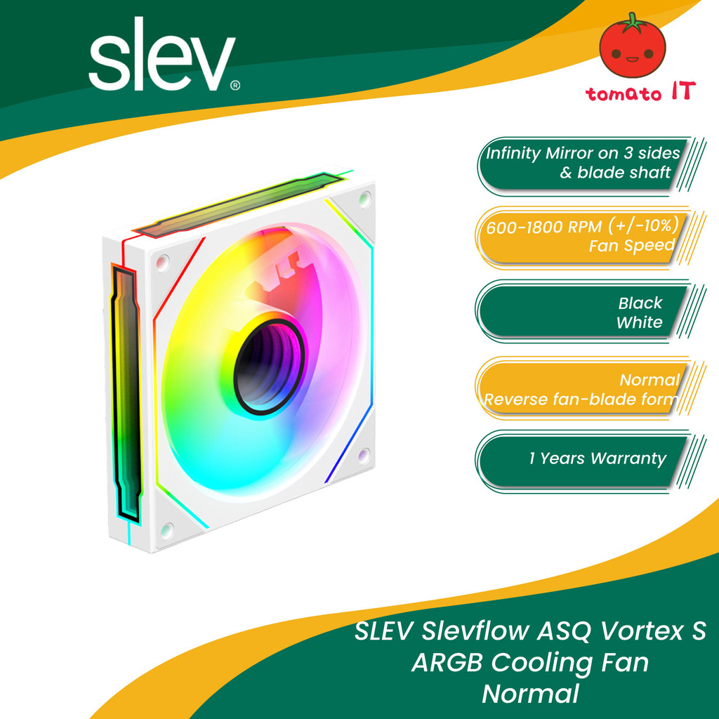 SLEVFLOW ASQ VORTEX S 120MM ARGB PWM FAN 120mm | Shopee Malaysia
