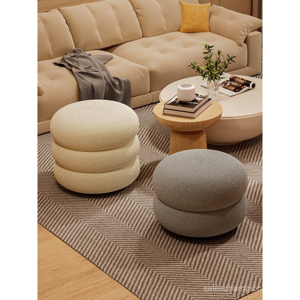 Living Room Sofa Stool Household Foot Stool Coffee Table Small Round ...