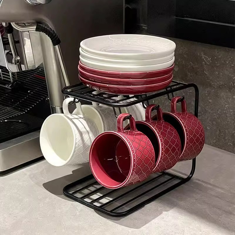 Set Cawan Kopi dan Piring Corak Renda Timbul Gaya Nordic untuk Teh ...