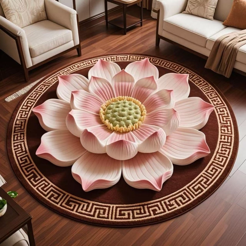 Printed Buddhist Hall Lotus Carpet Household Living Room Meditation ...