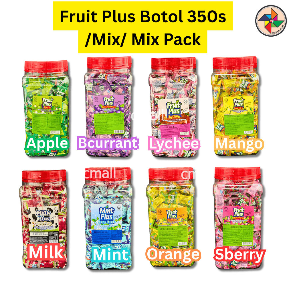 [CM] Fruit Plus Candy Chewy Candy Botol 300pcs / Mix Botol 300pcs / Big ...