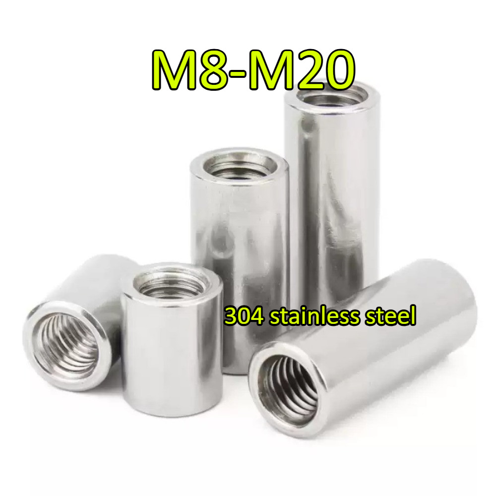 304 Stainless Steel Round Joint Nut, Connection Nut, Coupling Nut M8 ...